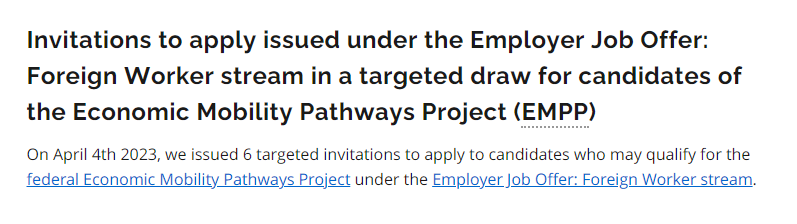 加拿大移民 | 安省发布邀请：经济流动途径项目 ( EMPP )-海外劳工 | 加彼岸出国咨询